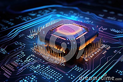 Computing Evolution Neuromorphic Chips - Illustration. AI Generated ...