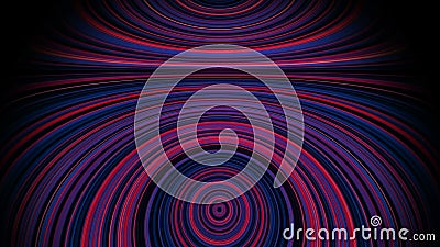 Concentric Circles. Spherical Abstract Animation. Fish-eye Lens ...
