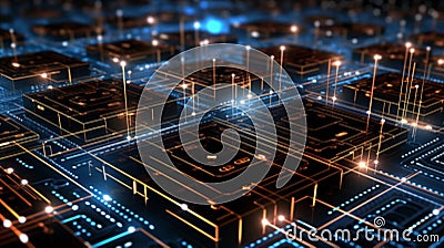 Concept Of Artificial Intelligence, With Circuit Patterns, Binary Code ...