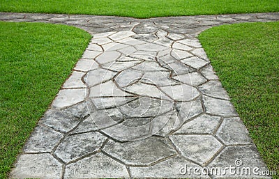 Concept Of Choice With Pathway In Two Ways Stock Photo | CartoonDealer ...