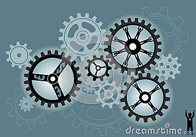 Concept Cogs Background Royalty Free Stock Image - Image: 15449256