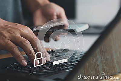 Concept Of Cyber Security In Two-step Verification, Multi-factor Authentication, Information ...