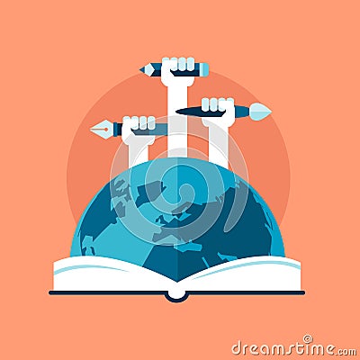 Concept Of Global Education Stock Vector - Image: 49637859