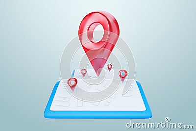 Concept Guidebook, Navigator. Red Map Location Symbol, Sign Or ...