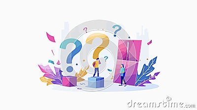 Smart Decision-Making Process Visualized With Question Mark Concept ...