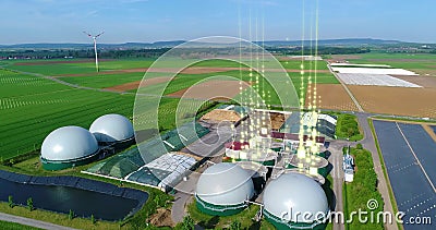 The Concept of a Modern Factory. Visualization of Biogas Production ...