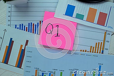Concept Of Q1 - 1st Quarter Period Write On Sticky Notes Isolated On ...