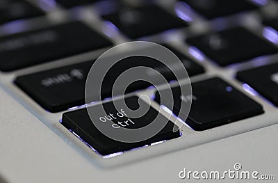 Out Of Control Concept Using The Ctrl Key On A Computer Keyboard ...