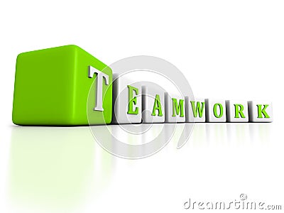 Concept TEAMWORK Word Blocks Raw Structure On White Background Stock ...