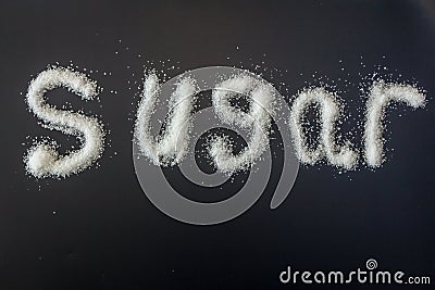 Concept With Word Sugar Written In Sugar Stock Photography ...