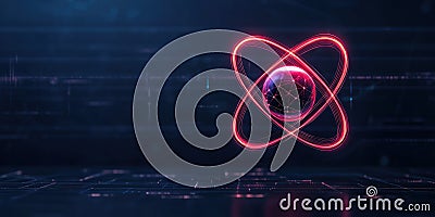 Conceptual Artwork Of Quantum Particle In Superposition, Glowing With ...