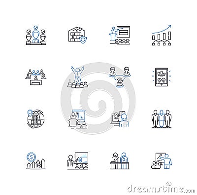 Concern System Line Icons Collection. Safety, Accountability ...