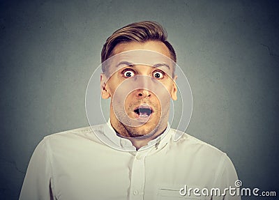 Concerned Scared Shocked Young Man Royalty-Free Stock Photo ...
