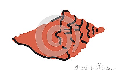 Conch Shell Hand Drawn Vector | CartoonDealer.com #345832617