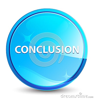 Conclusion Splash Natural Blue Round Button Vector Illustration ...