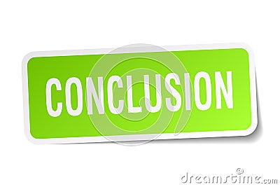Conclusion Sticker Cartoon Vector | CartoonDealer.com #100909447