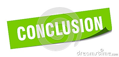 Conclusion Sticker. Conclusion Square Sign. Conclusion Cartoon Vector ...