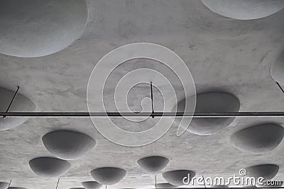 Concrete Architectural Structure With Bubble Insets Stock Photo ...
