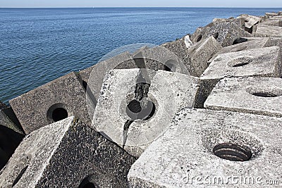 Dolos, Concrete Block Geometric Shape at Sea Stock Photo - Image of ...