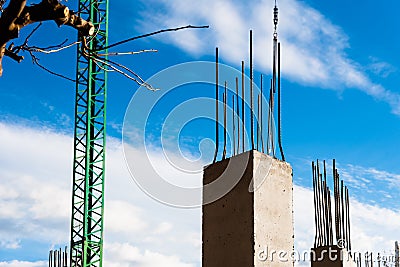Concrete Pillars Column Shuttering During The Cement Formwork Phase ...