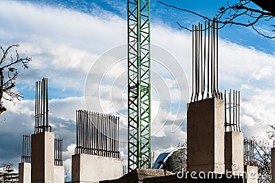 Concrete Pillars Column Shuttering During The Cement Formwork Phase ...