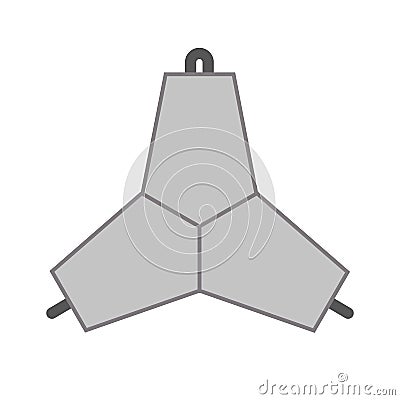 Concrete Tetrapod. Vector Isolated On White. Royalty-Free Stock Image ...