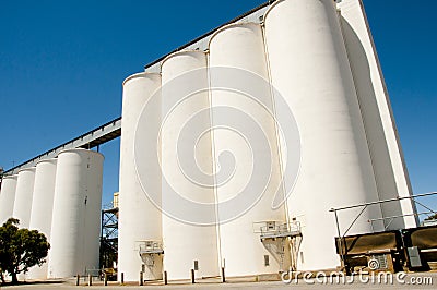 Concrete Wheat Silos Stock Photo | CartoonDealer.com #115188654