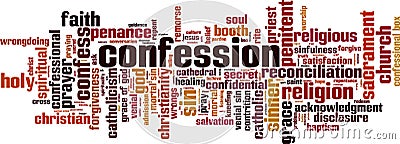 Confession Word Cloud Cartoon Vector | CartoonDealer.com #271688171
