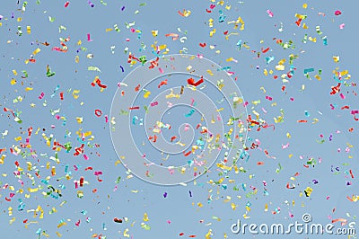 The Confetti Flying Stock Image - Image: 7658591
