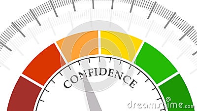 Confidence level meter stock video. Video of check, concept - 192013035