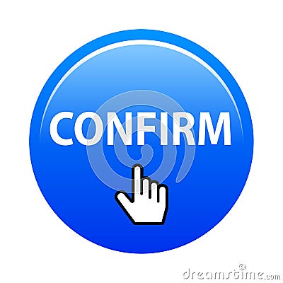 Confirm Button Cartoon Vector | CartoonDealer.com #213159267