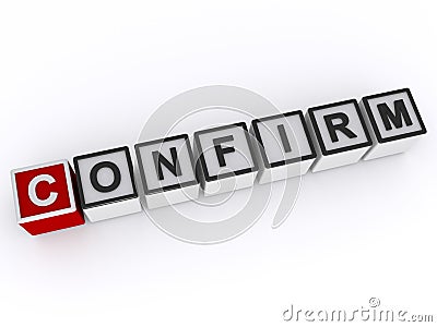 Confirm Word Block On White Stock Photo | CartoonDealer.com #265515534