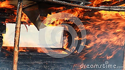 Conflagration stock video. Video of fire, disaster, building - 40297283