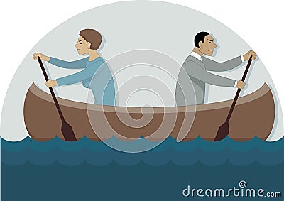 Rowing Different Directions Stock Illustrations – 10 Rowing Different ...