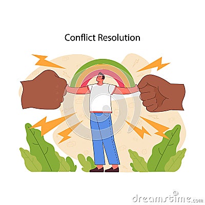 Conflict Resolution Concept. Flat Vector Illustration | CartoonDealer ...