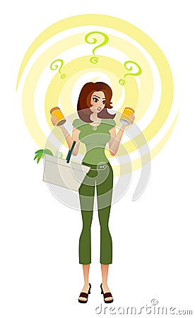 Confused Consumer-At The Supermarket Stock Images - Image: 1293274