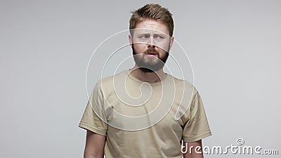 Confused Guy Looking Around As If Searching Solution, Thinking Idea ...