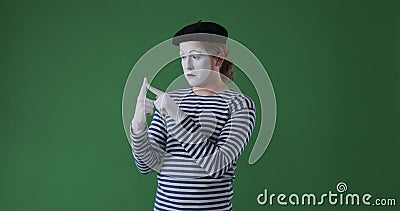 Confused Mime Artist Thinking for a Solution To His Problem Stock ...