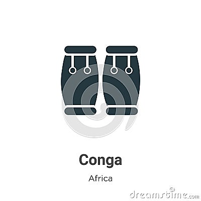 Conga Vector Icon On White Background. Flat Vector Conga Icon Symbol ...