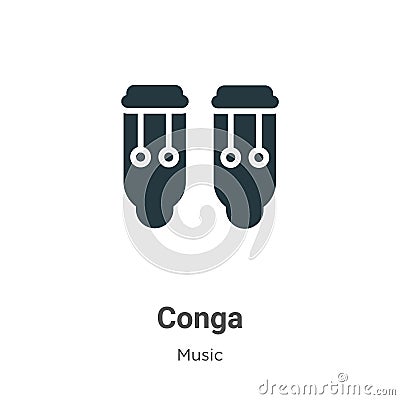 Conga Vector Icon On White Background. Flat Vector Conga Icon Symbol ...