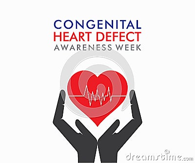 Congenital Heart Defect Awareness Week Cartoon Vector | CartoonDealer ...
