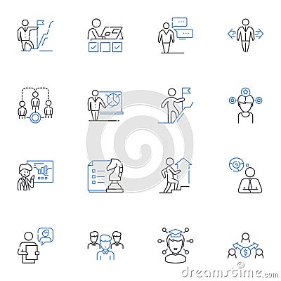 Congregation Line Icons Collection. Unity, Fellowship, Gathering ...