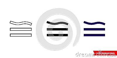 Congruent Icon Of 3 Types Color, Black And White, Outline. Isolated ...