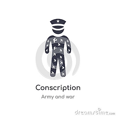 Conscription Icon. Isolated Conscription Icon Vector Illustration From ...