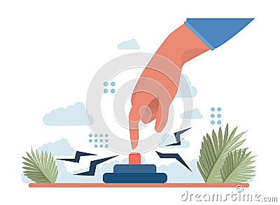 Consequences Concept. Character Making Action And Dealing Cartoon ...