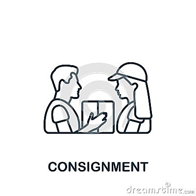 Consignment Icon. Line Simple Line Shipping Icon For Templates, Web ...