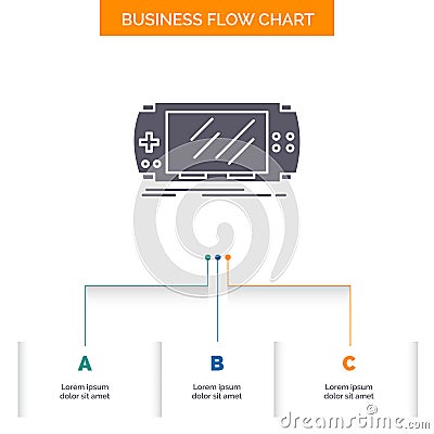 Console, Device, Game, Gaming, Psp Business Flow Chart Design With 3 ...
