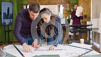 Construction Businessman Making Modification on Bulding Development ...