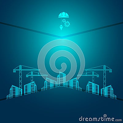 Construction Concept Background Vector Illustration | CartoonDealer.com ...