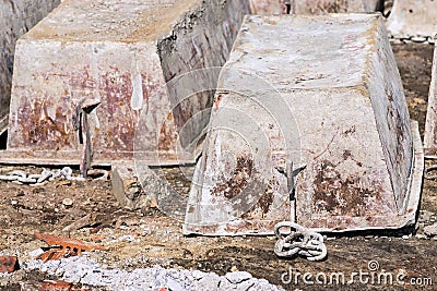Construction Containers Of A Trough Closeup Stock Photography ...